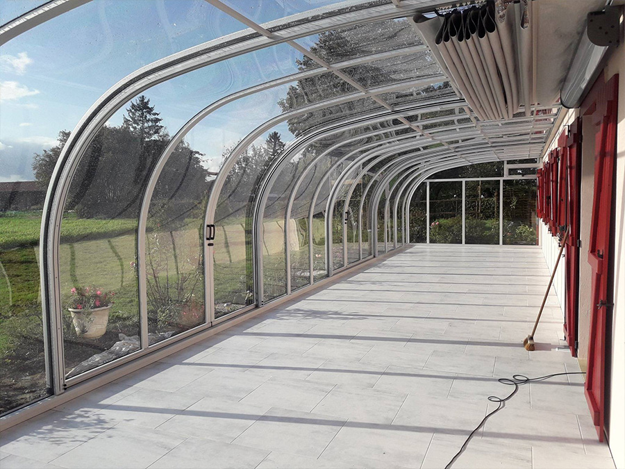 L-shaped mobile sunroom - Wusen-Evaporative cooling system manufacturer